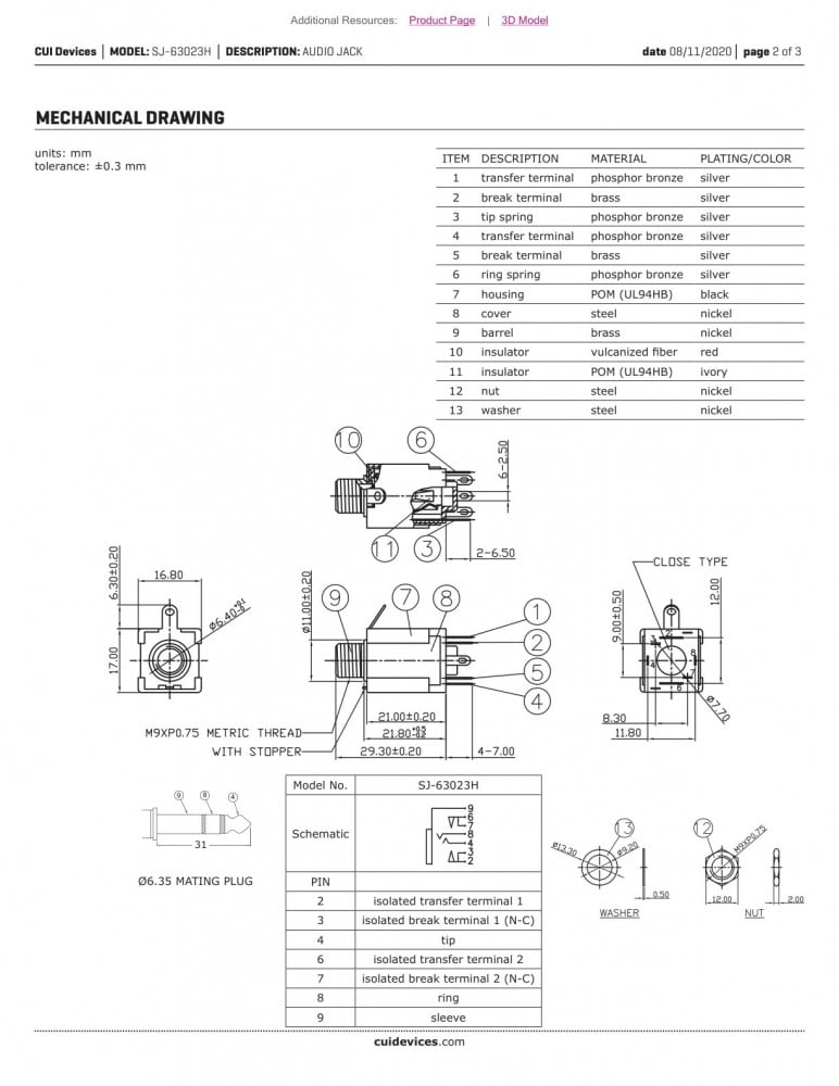 SJ-63023H technical document page 2