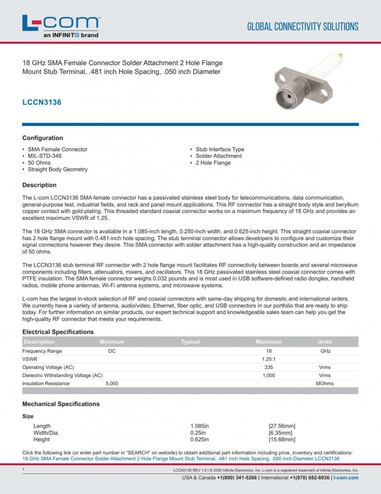 LCCN3136 technical document page 1