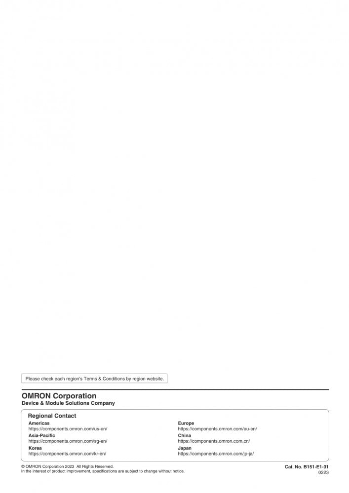 OMRON D2EW datasheet page 8