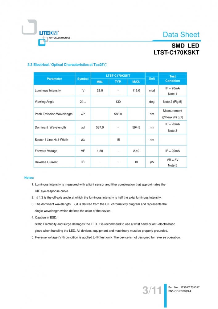 LTST-C170KSKT datasheet page 4