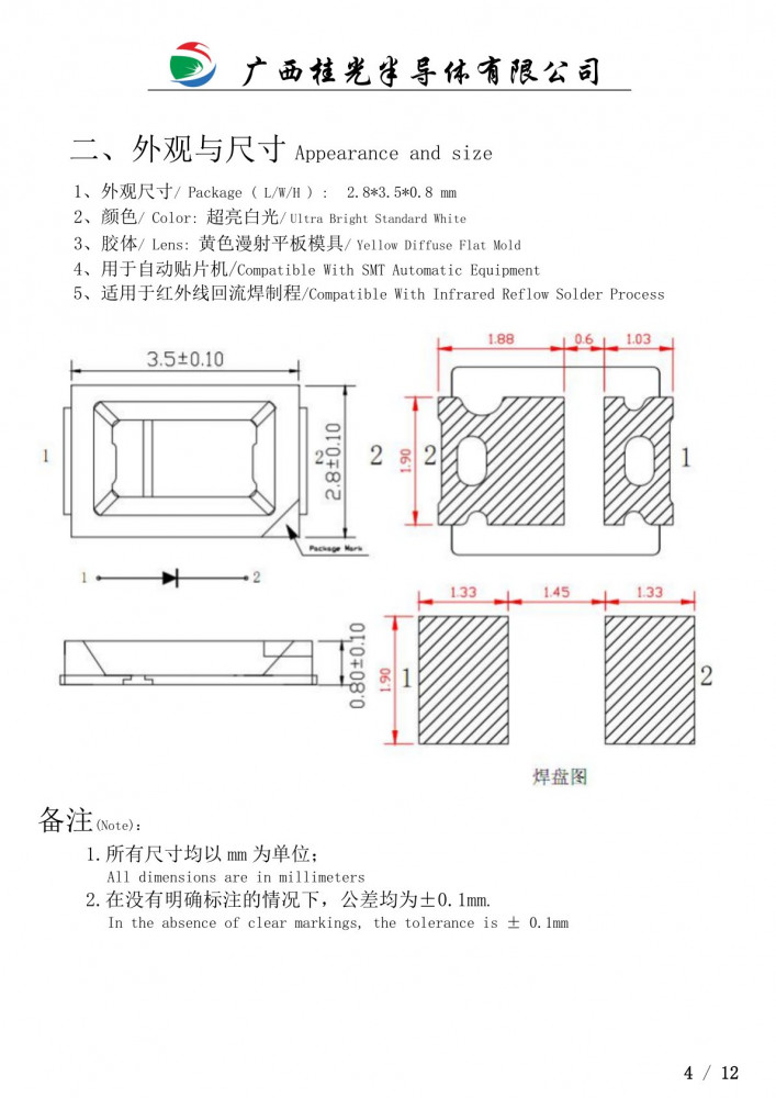 GL2835UNW01 datasheet page 4