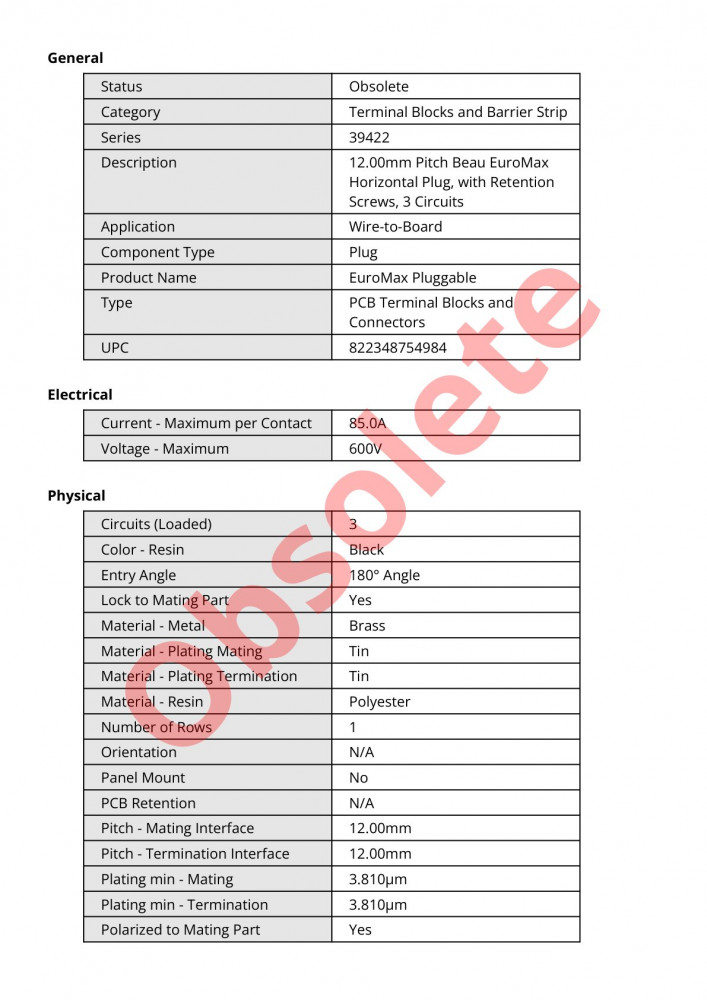 Product document page 2 for MOLEX 394220003