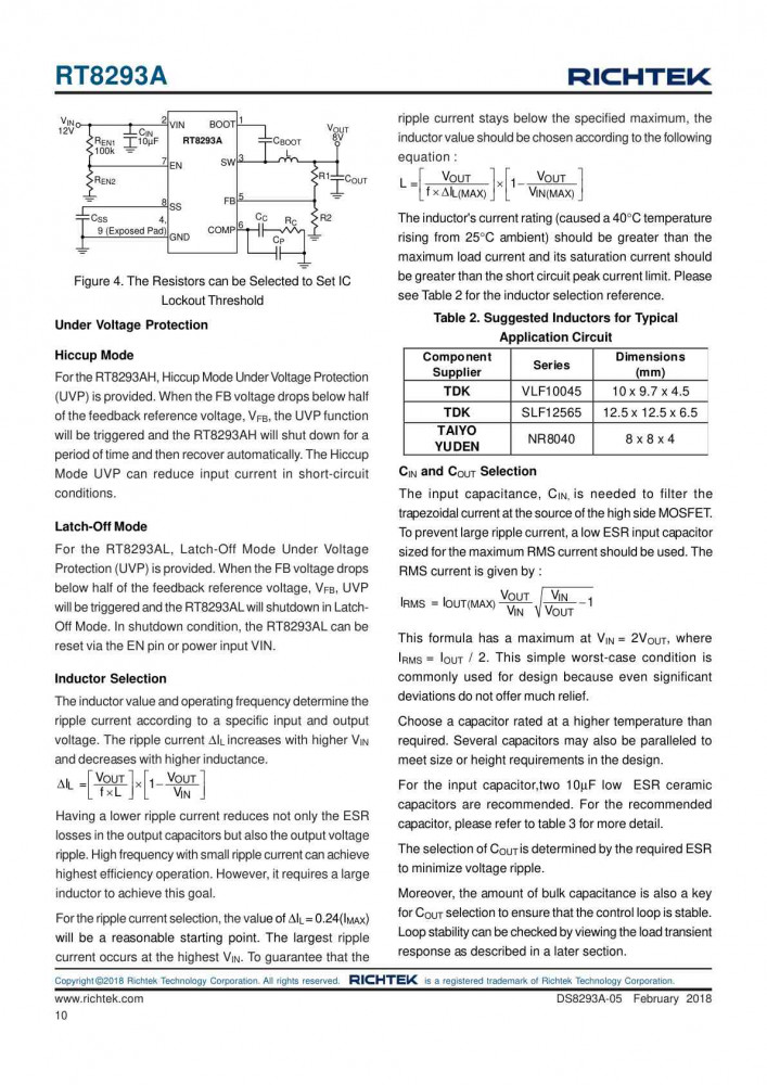 RT8293A datasheet page 10