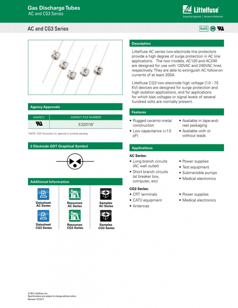 CG3 Series datasheet page 1