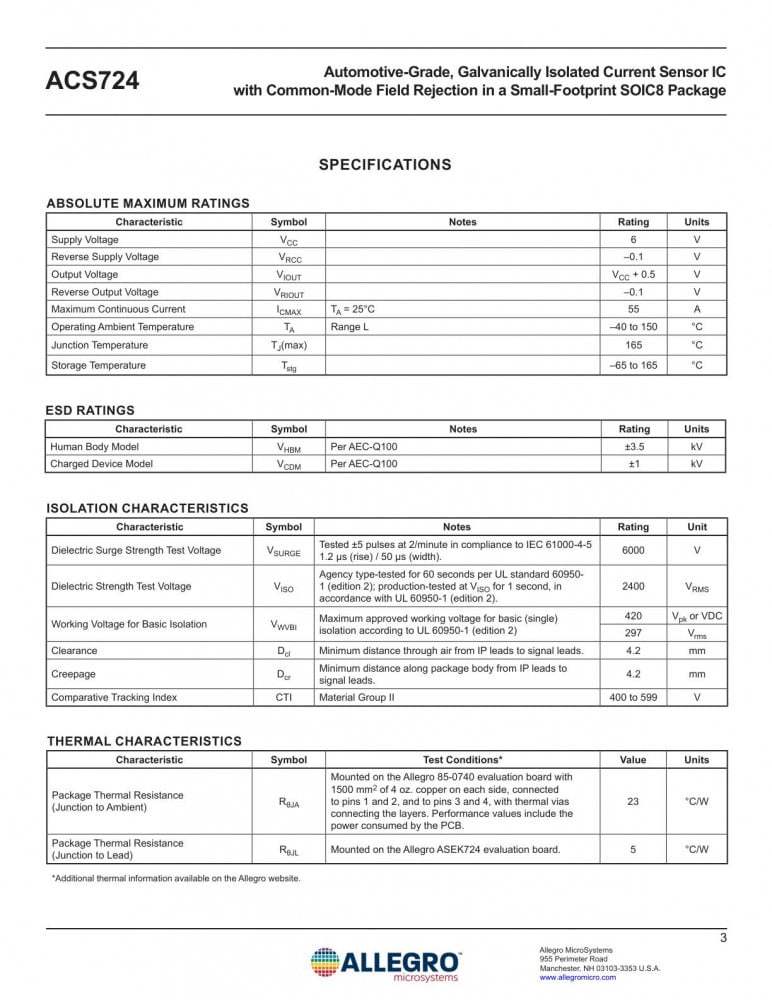 ACS724 datasheet page 3