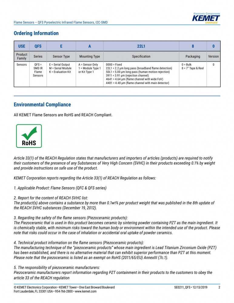 KEMET USEQFSEA448180 technical document page 2