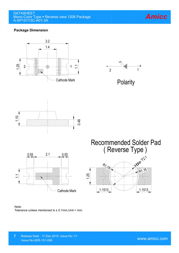 A-SP151Y3C-A01-3A datasheet page 7