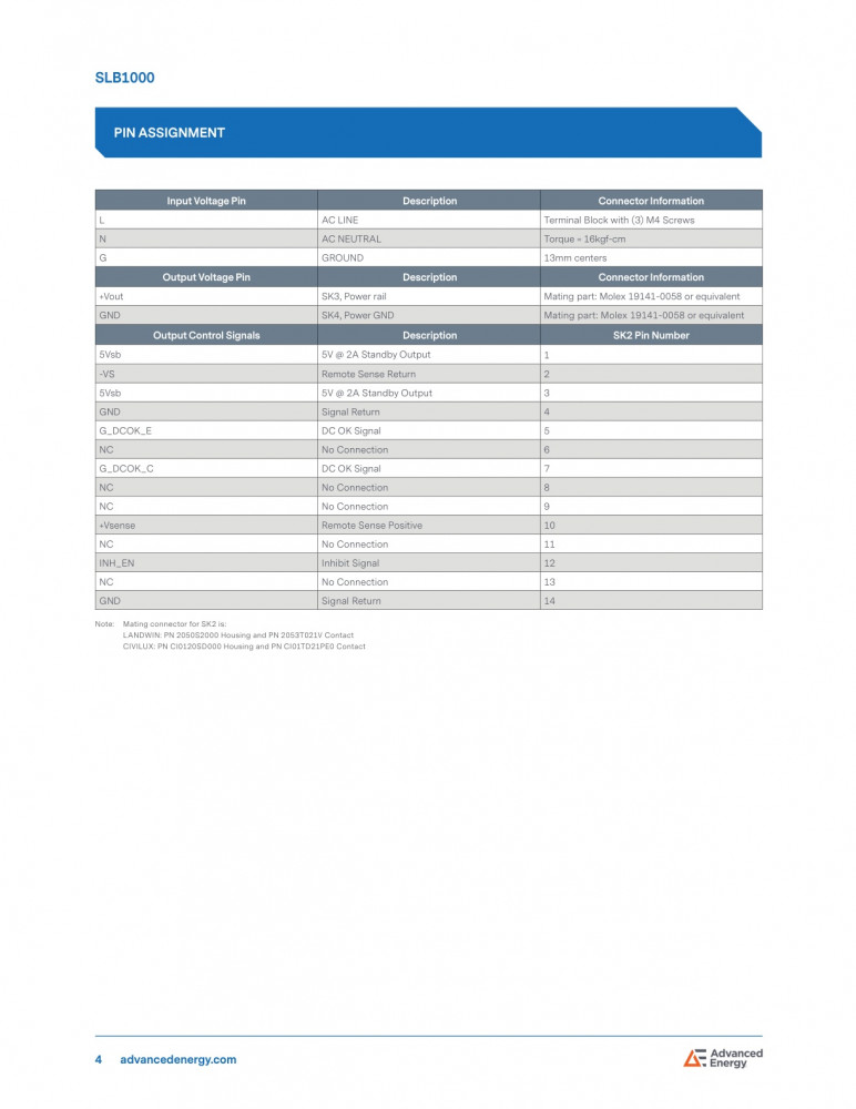 SLB1000 product document page 4