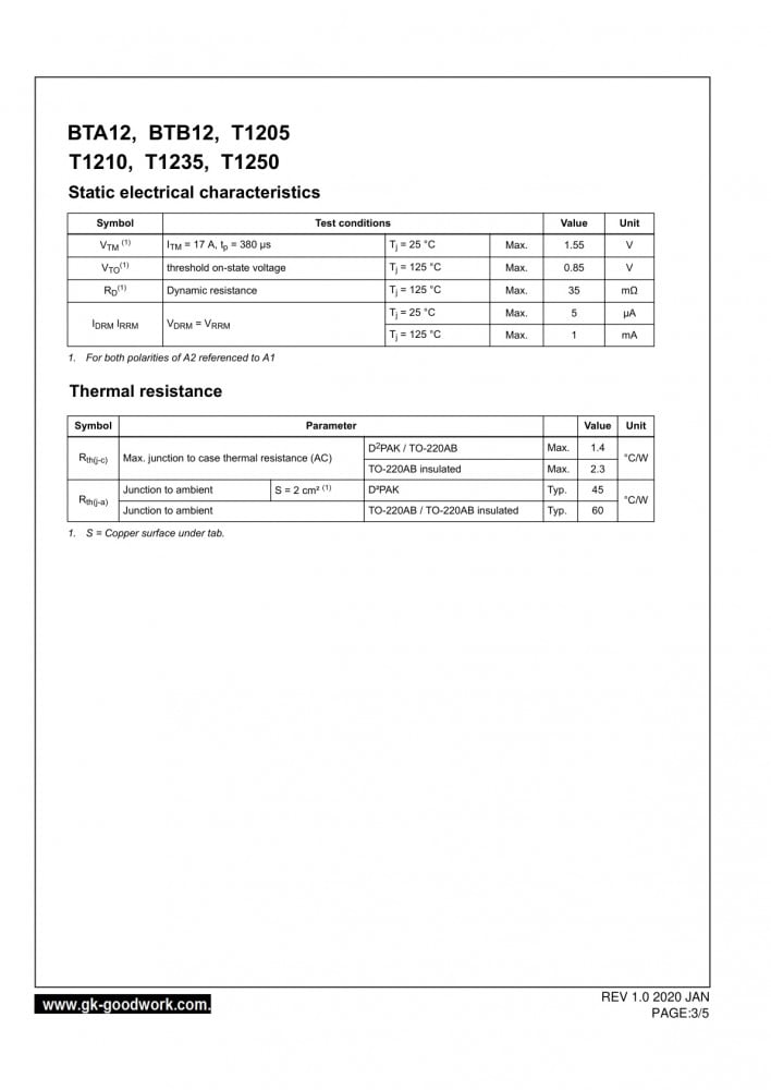 BTA12-800CW technical document page 3