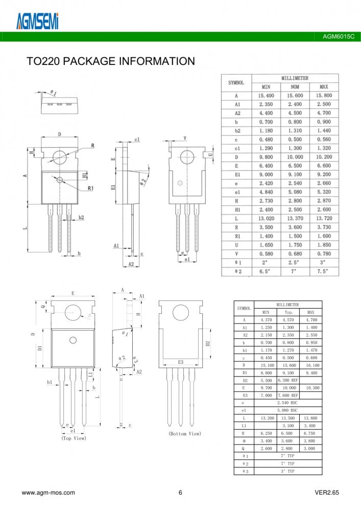 AGM6015C datasheet page 6