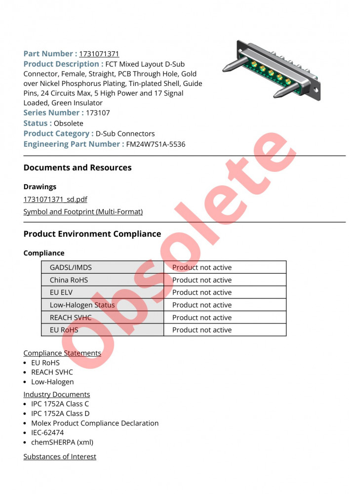 MOLEX 1731071371 product drawing image 1