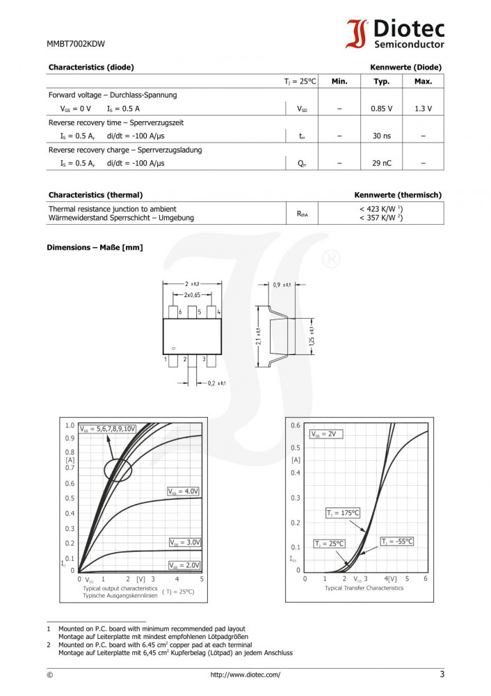 MMBT7002KDW datasheet page 3