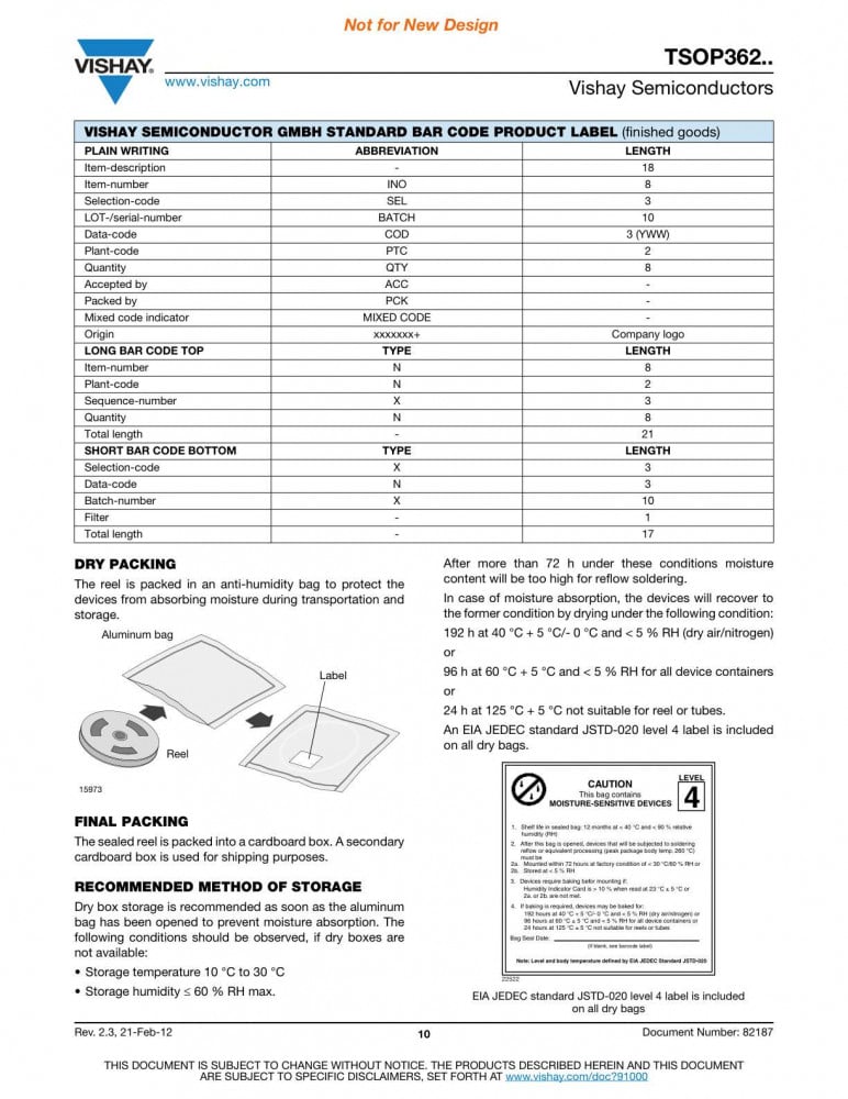 TSOP36240TT datasheet page 10