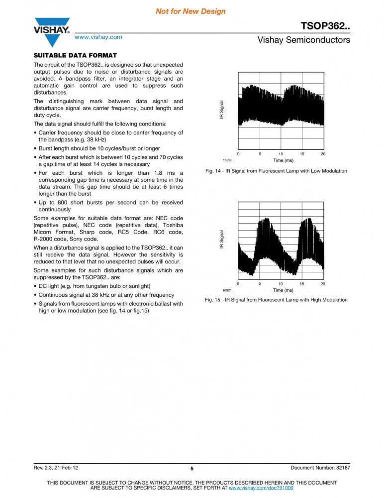 TSOP36240TT datasheet page 5