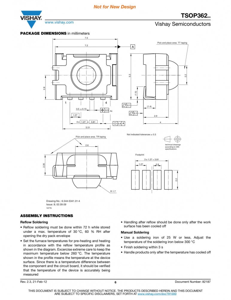 TSOP36240TT datasheet page 6