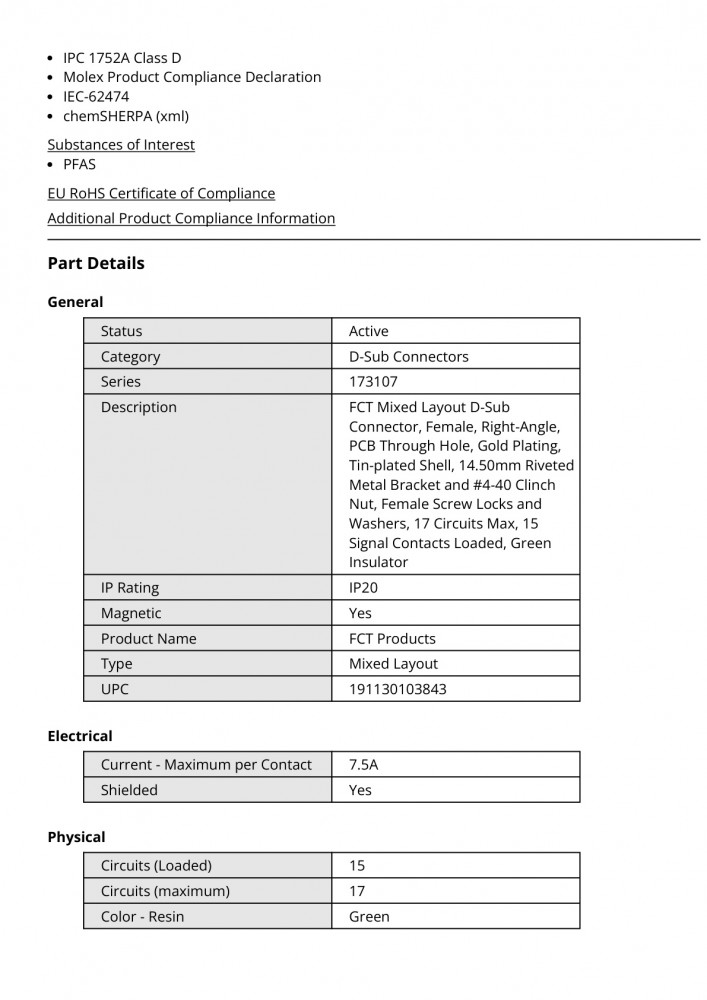MOLEX 1731070907 technical document image 2