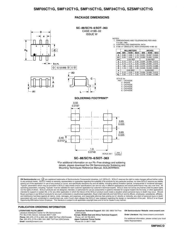 SMF05CT1G datasheet page 4