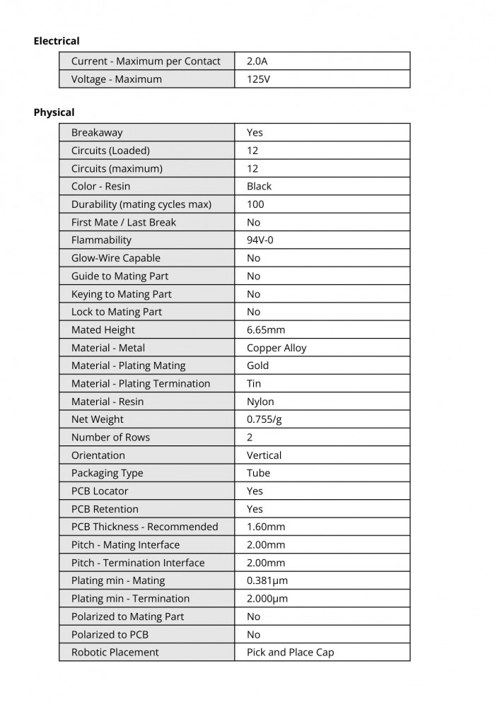 MOLEX 877620025 technical document page 3