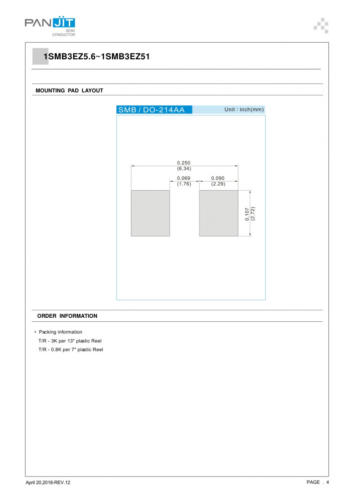 PANJIT 1SMB3EZ18 datasheet page 4