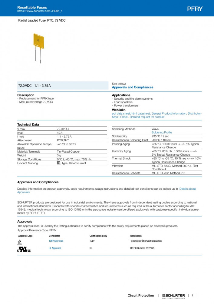 PFRY technical document page 1