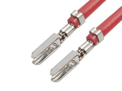 Pre-Crimped Lead Clik-Mate Male-to-Clik-Mate Male, Tin (Sn) Plating, 225.00mm Length, 24 AWG, Red for sale
