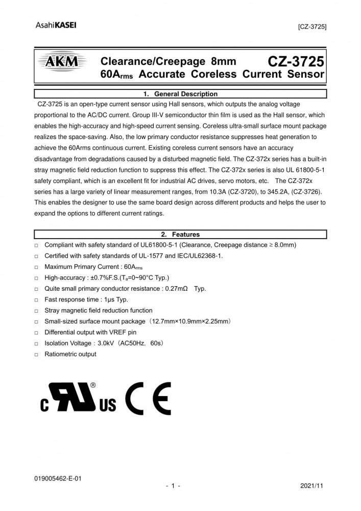 CZ3725 datasheet page 1