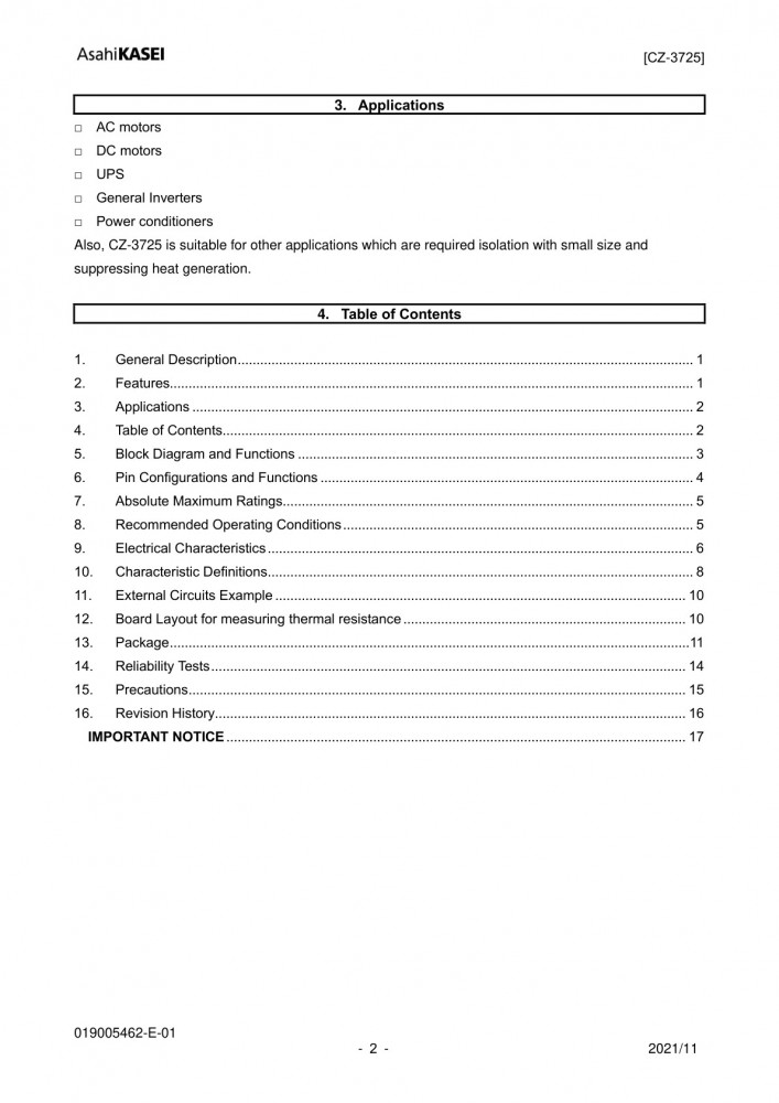 CZ3725 datasheet page 2