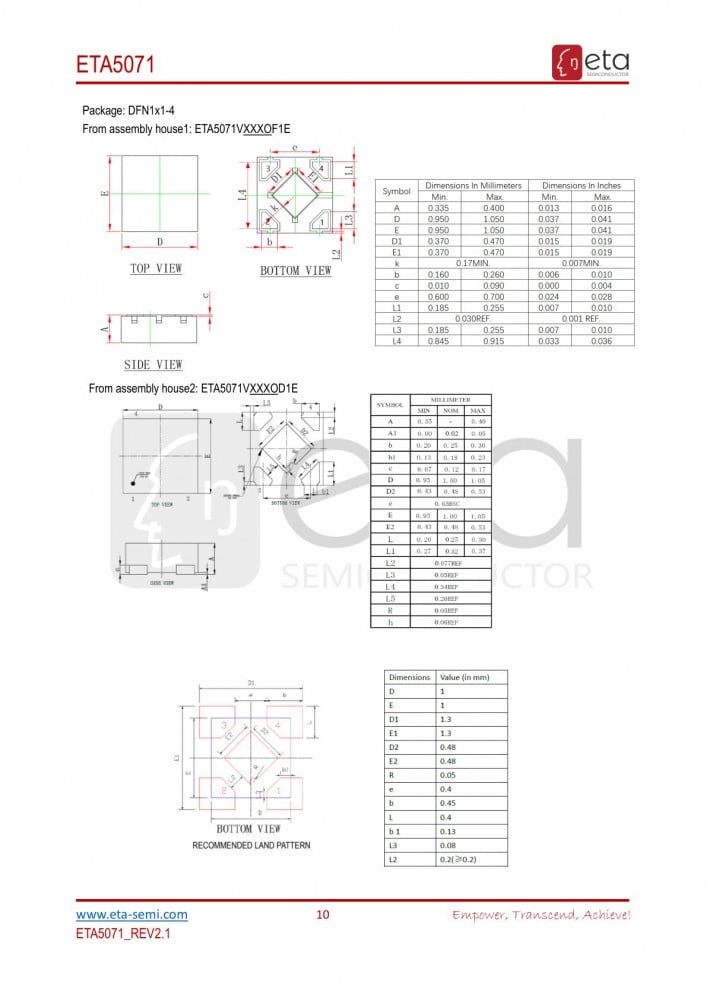 ETA5071 datasheet page 10