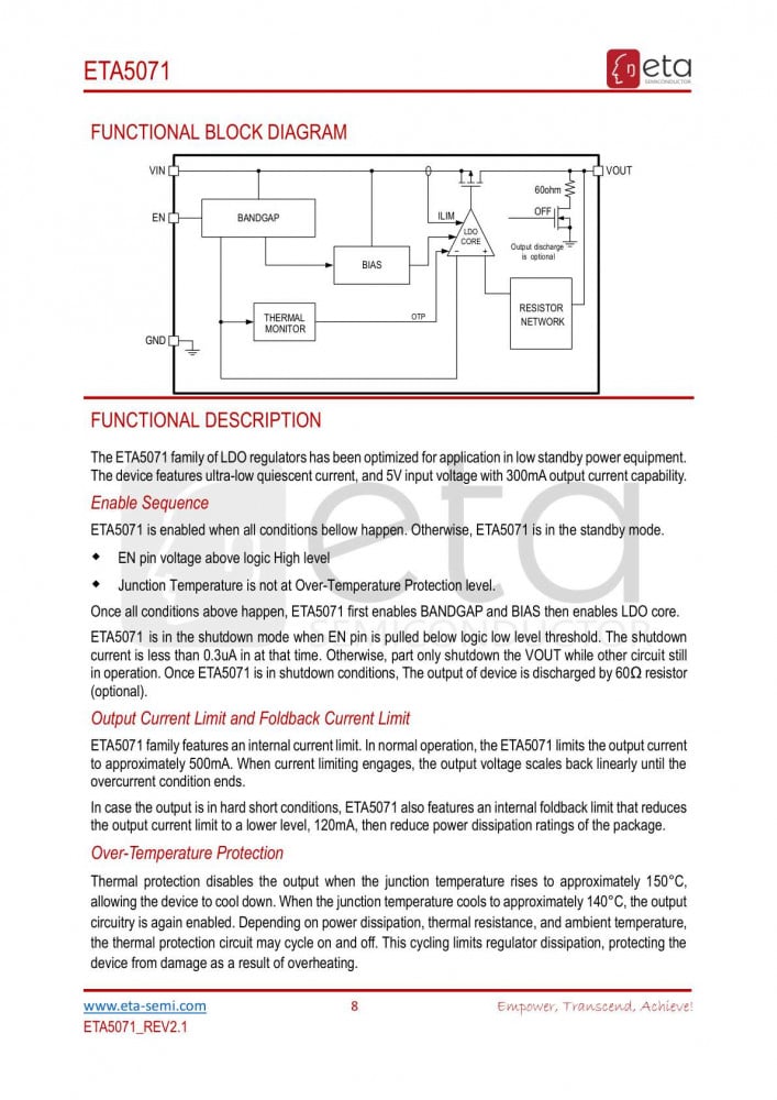 ETA5071 datasheet page 8