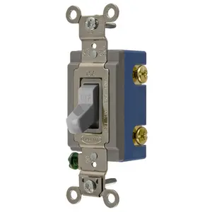 Extra Heavy Duty Industrial Grade, Toggle Switches, General Purpose AC, Single Pole, 15A 120/277V AC, Back and Side Wired Toggle for sale