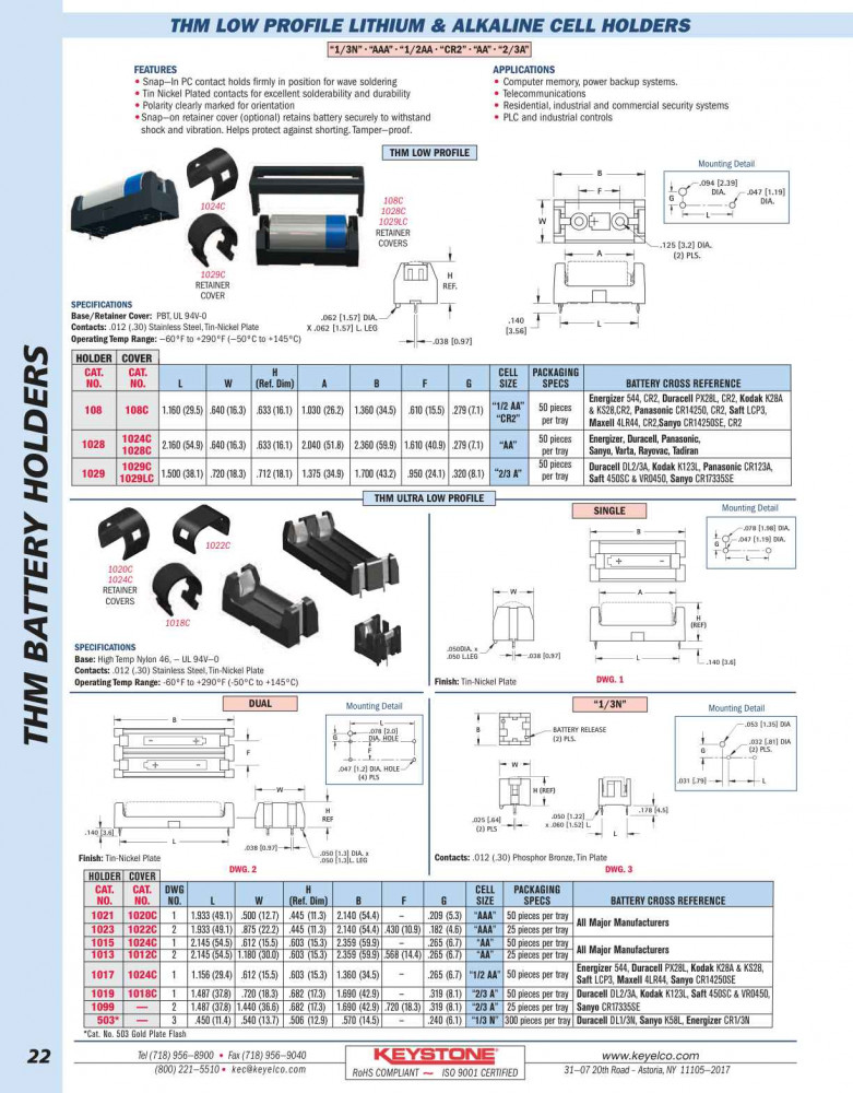 LEA NETWORKS battery holder technical document page