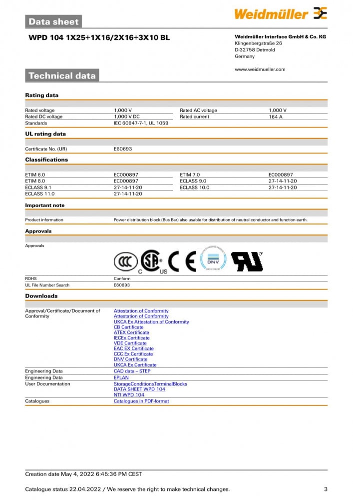 WEIDMULLER WPD 104 documentation page 3