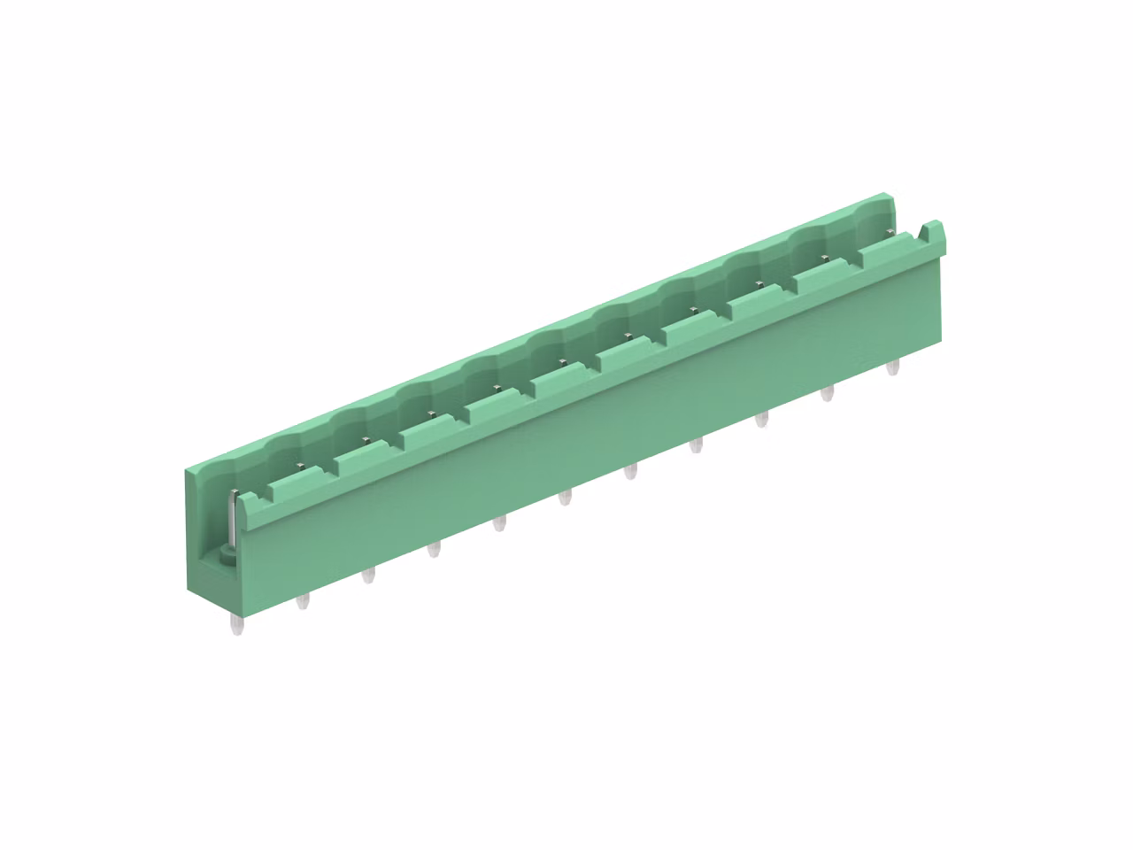 2.54mm Pitch Beau Eurostyle Fixed Mount PCB Terminal Block, Green, 7 Circuits