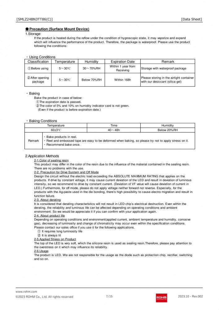 ROHM SMLZ24BN3TT86C document page 7