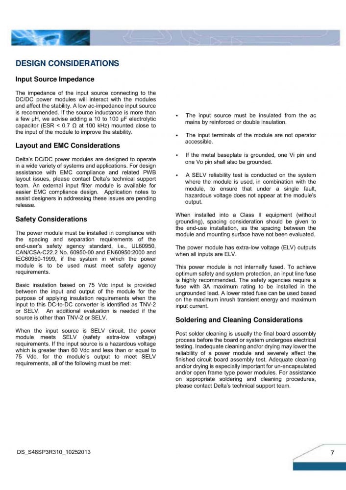 DELTA S48SP12003NRFB datasheet page 7