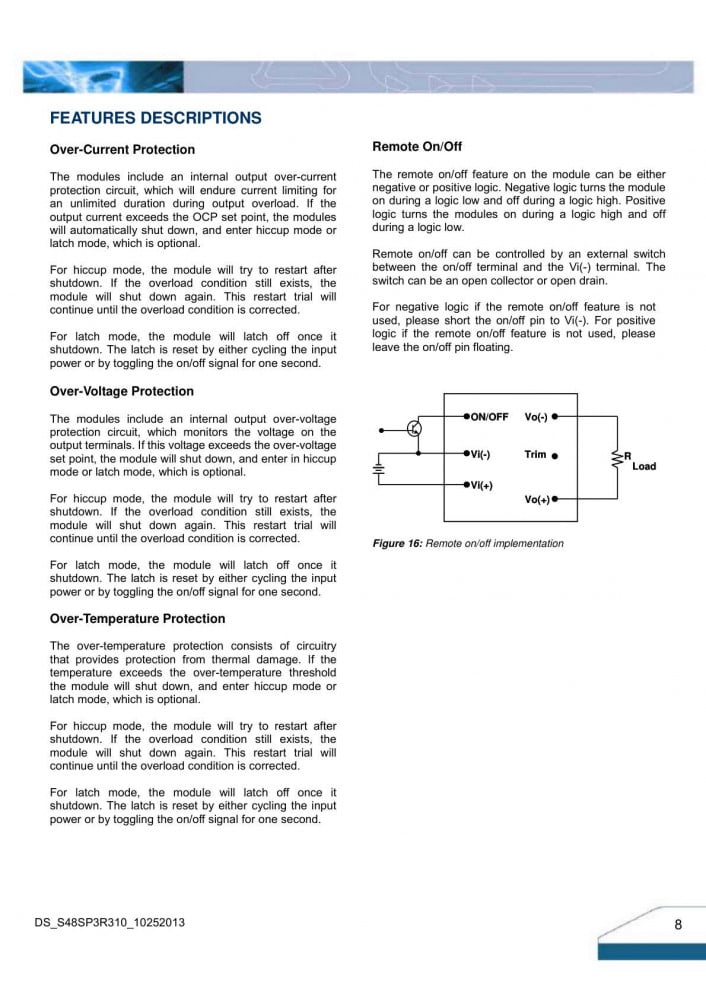 DELTA S48SP12003NRFB datasheet page 8