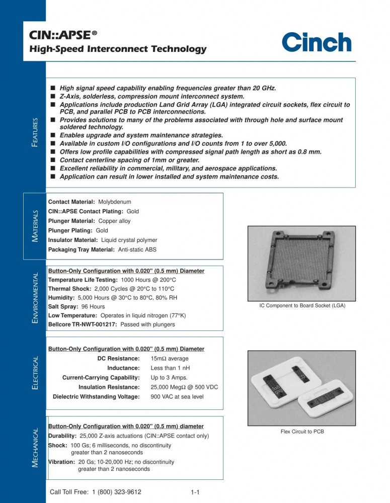 CINCH DDC50S technical document page 3