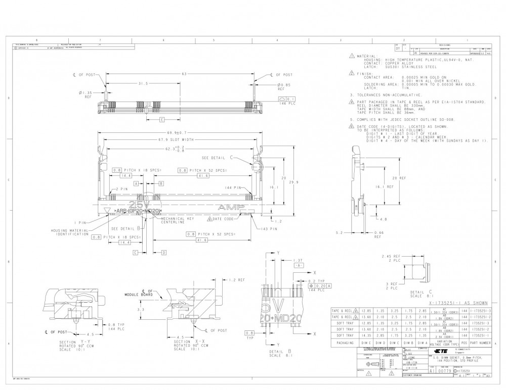 TE Connectivity 1735251-2 drawing page 1