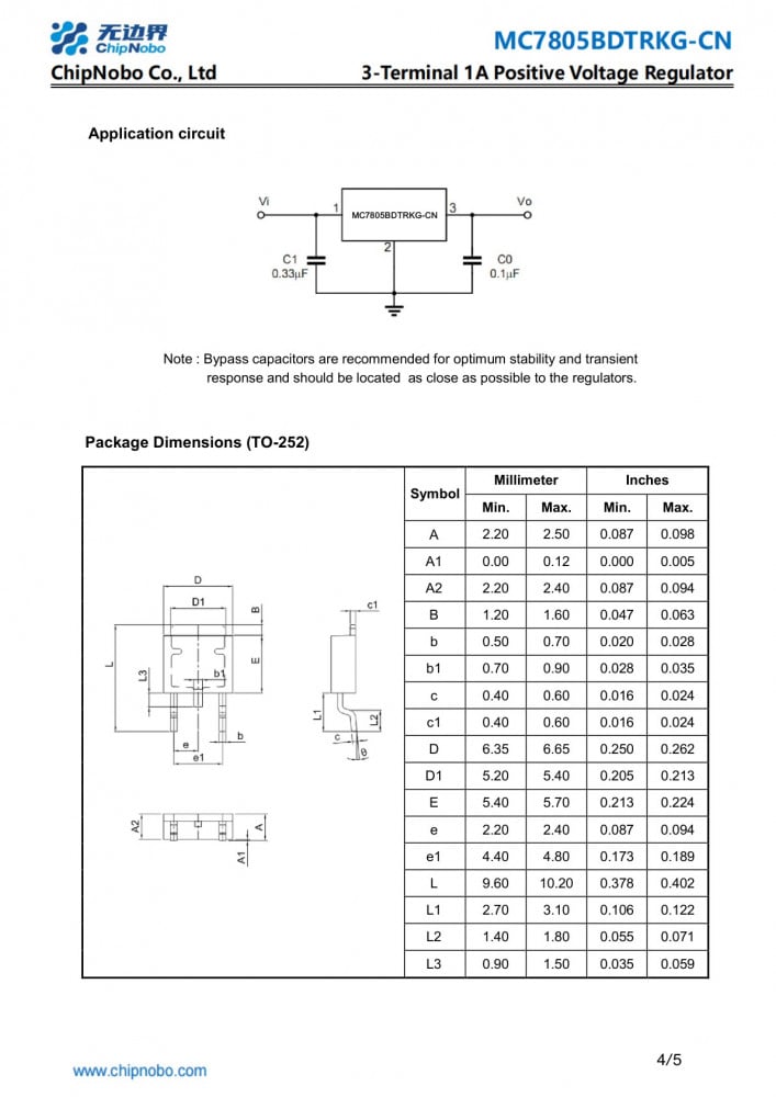 MC7805BDTRKG-CN datasheet page 4