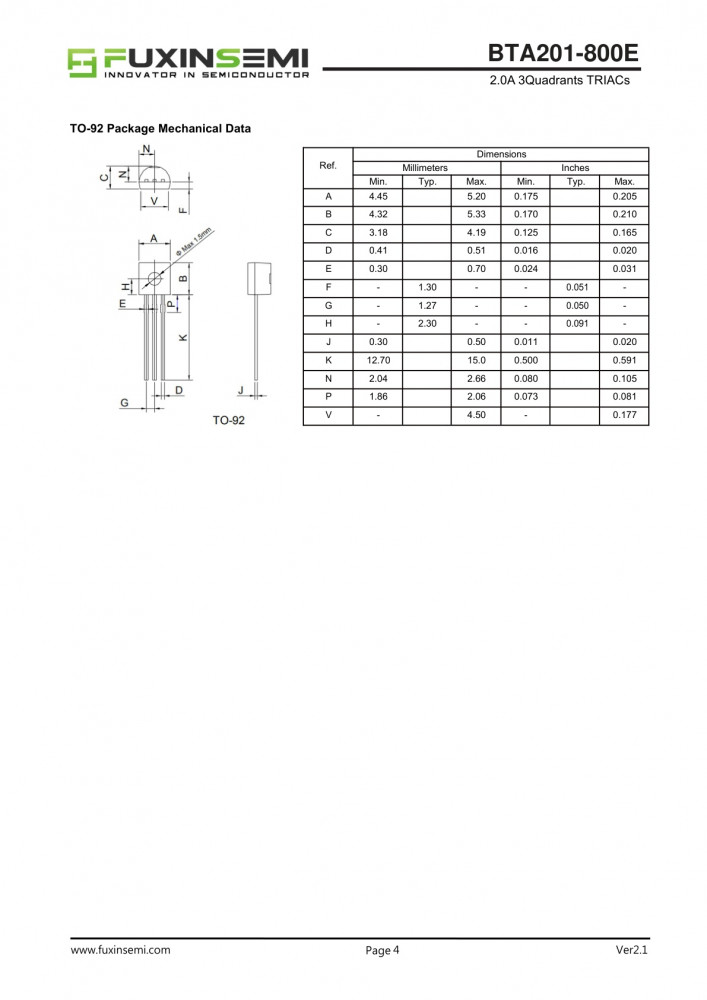 BTA201-800E datasheet page 4