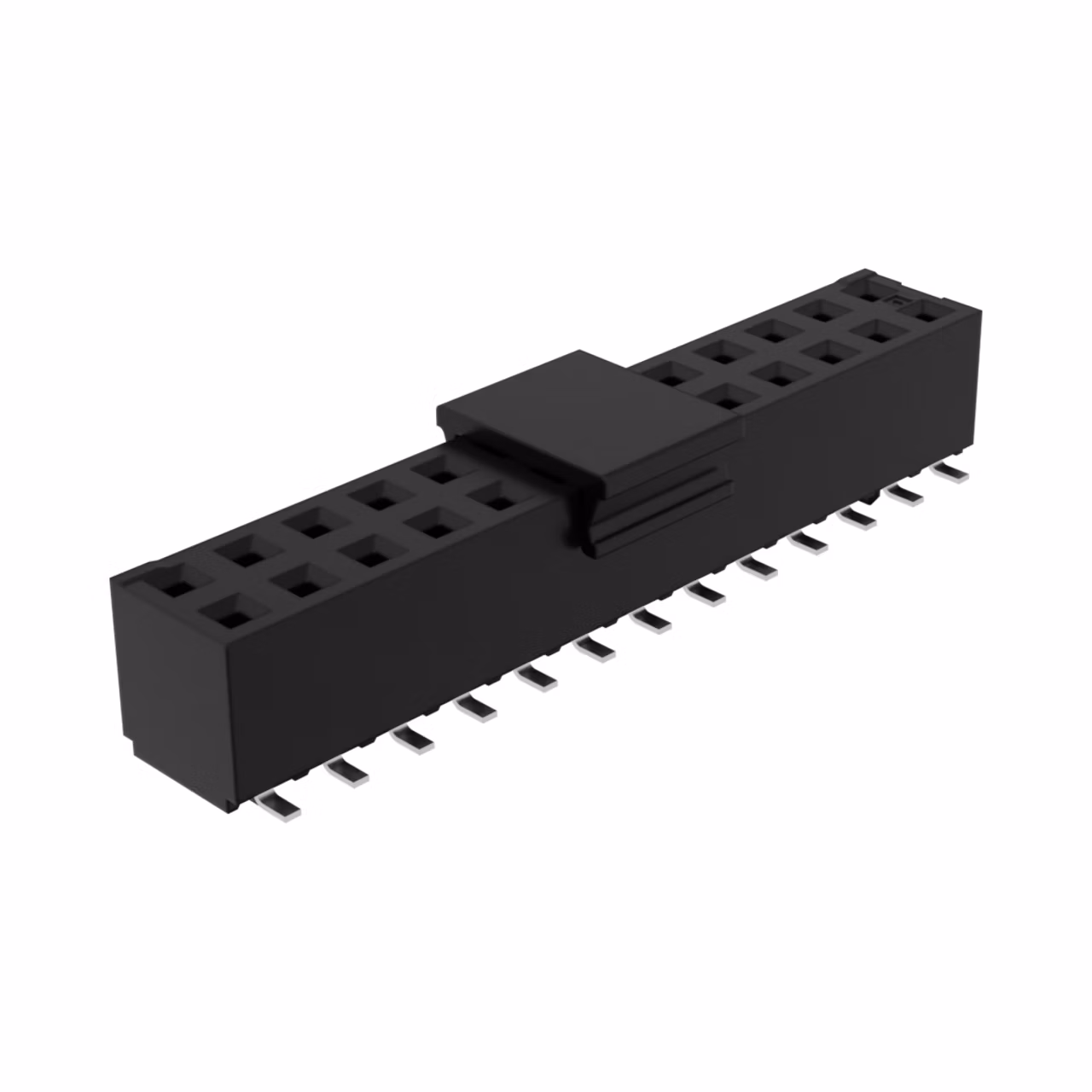 Milli-Grid Vertical Receptacle, 2.00mm Pitch, Dual Row, Surface Mount, Top/Bottom Entry, Tape and Reel, 0.38µm Gold (Au) Plating, 6 Circuits, Lead-Free