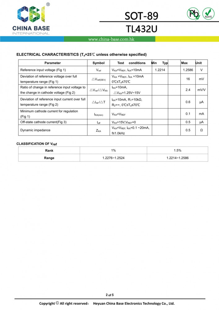 TL432U technical document page 2