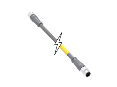 DeviceNet Micro-Change Single-Ended Cordset, 5 Poles, A-Coded, Female (Straight) to Pigtail, 4.0m (13.12') Length