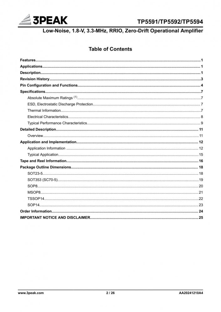 TP5591U-CR datasheet page 2