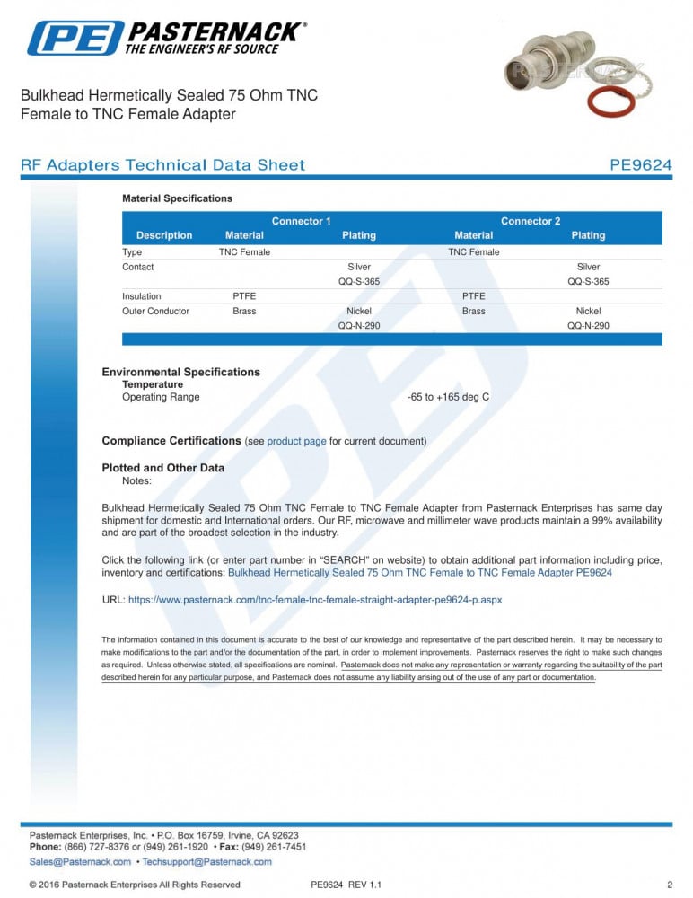 PE9624 technical document page 2