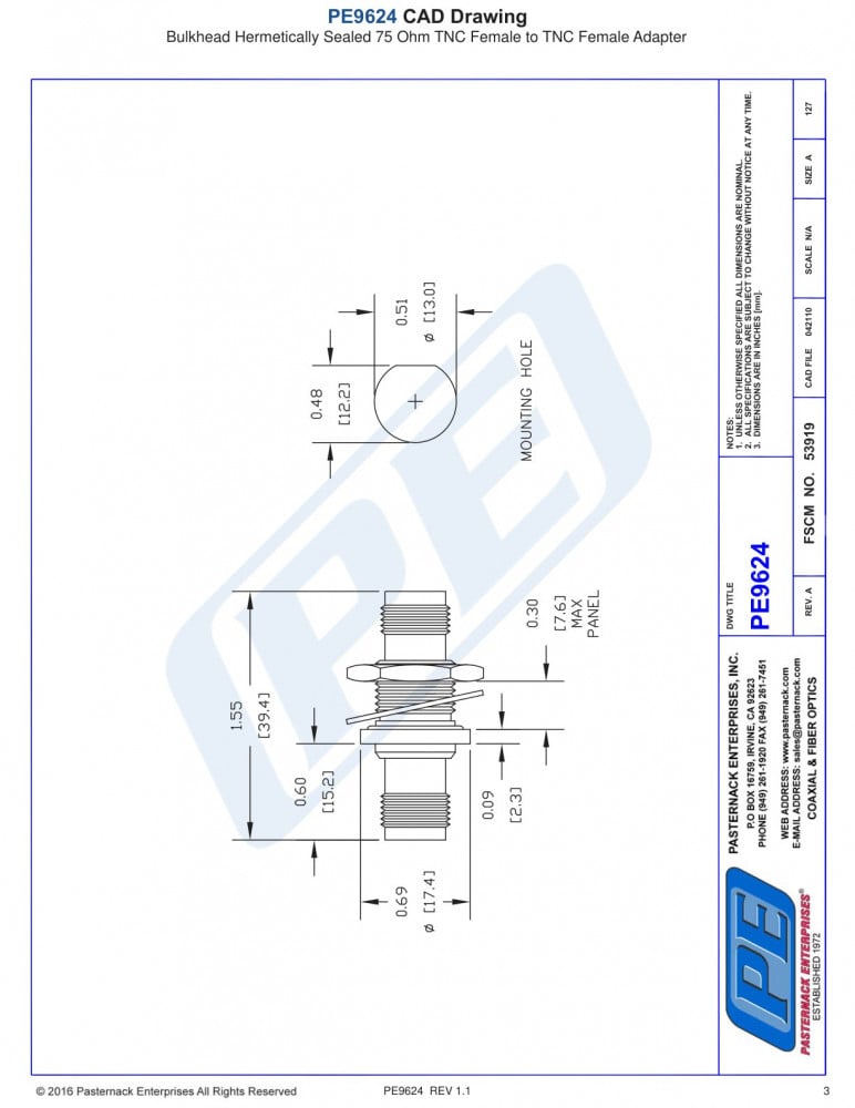 PE9624 technical document page 3