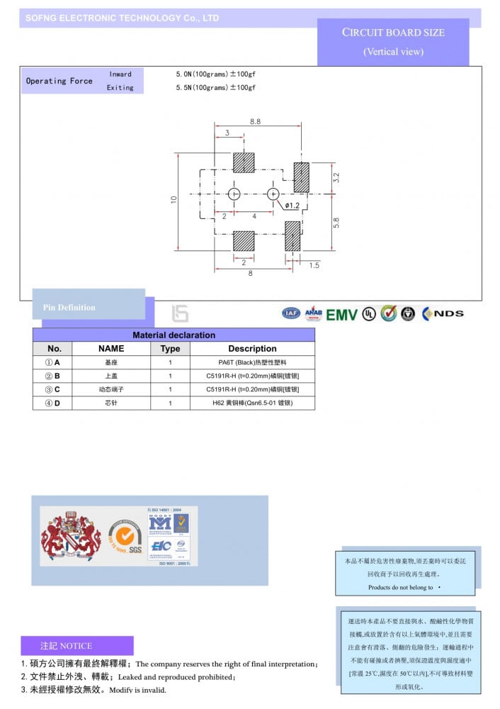 SOFNG DC-031A-X13 technical document page 2