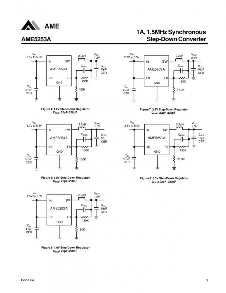 AME5253A-AEVADJ datasheet page 9