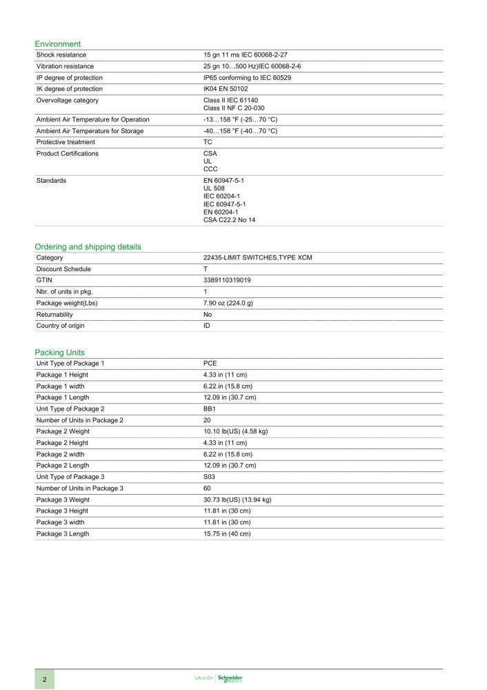 XCKN2149G11 technical document page 2