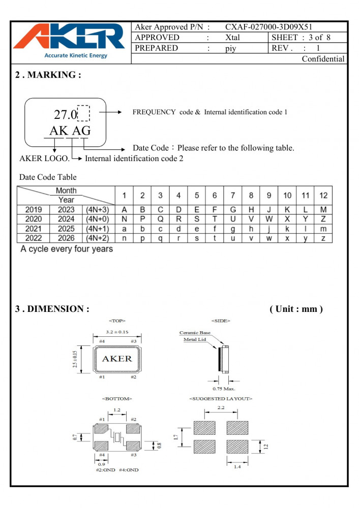 CXAF-027000-3D09X51 marking page